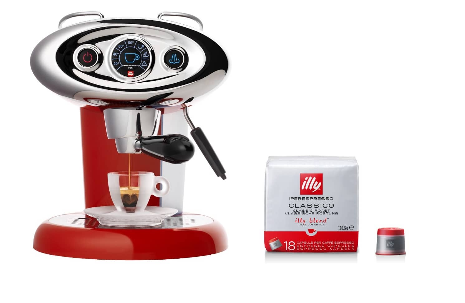 Кафемашина Francis X7.1 за капсули Illy IperEspresso + подарък 18 броя ...